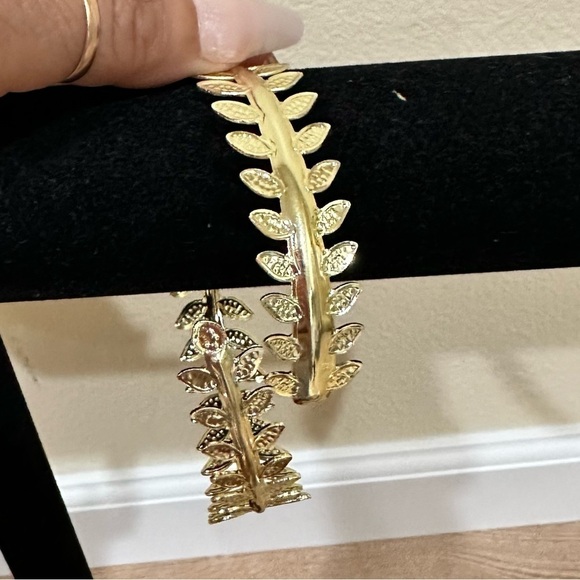 Jewelry | Gold Tone Leaves Arm Cuff Upper Arm Bracelet Wide Armband ...